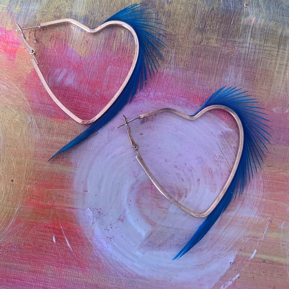 Jewelry | Super Unique Cool Heart Hoop Earrings | Poshmark